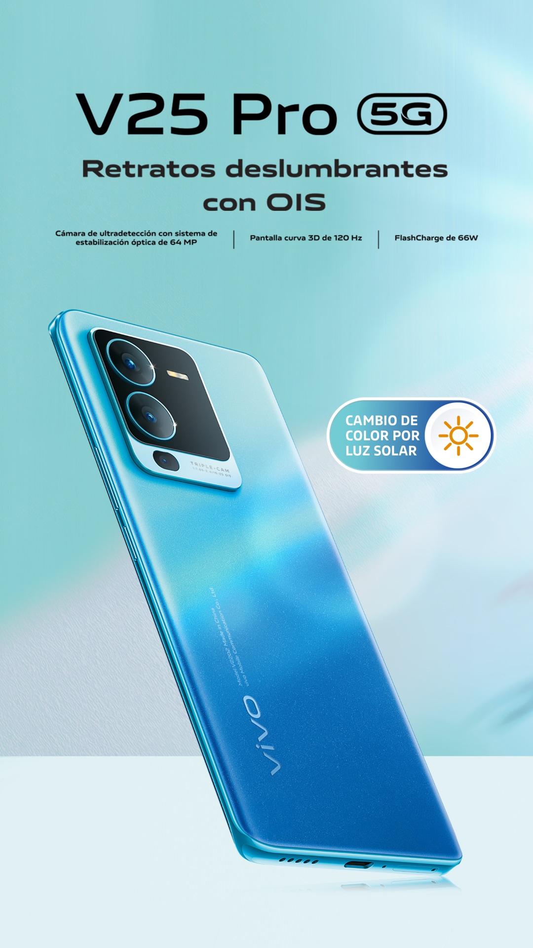 vivo V25 Pro | Cámara de 64 MP con OIS, pantalla curva 3D de 120 Hz y FlashCharge de 66W