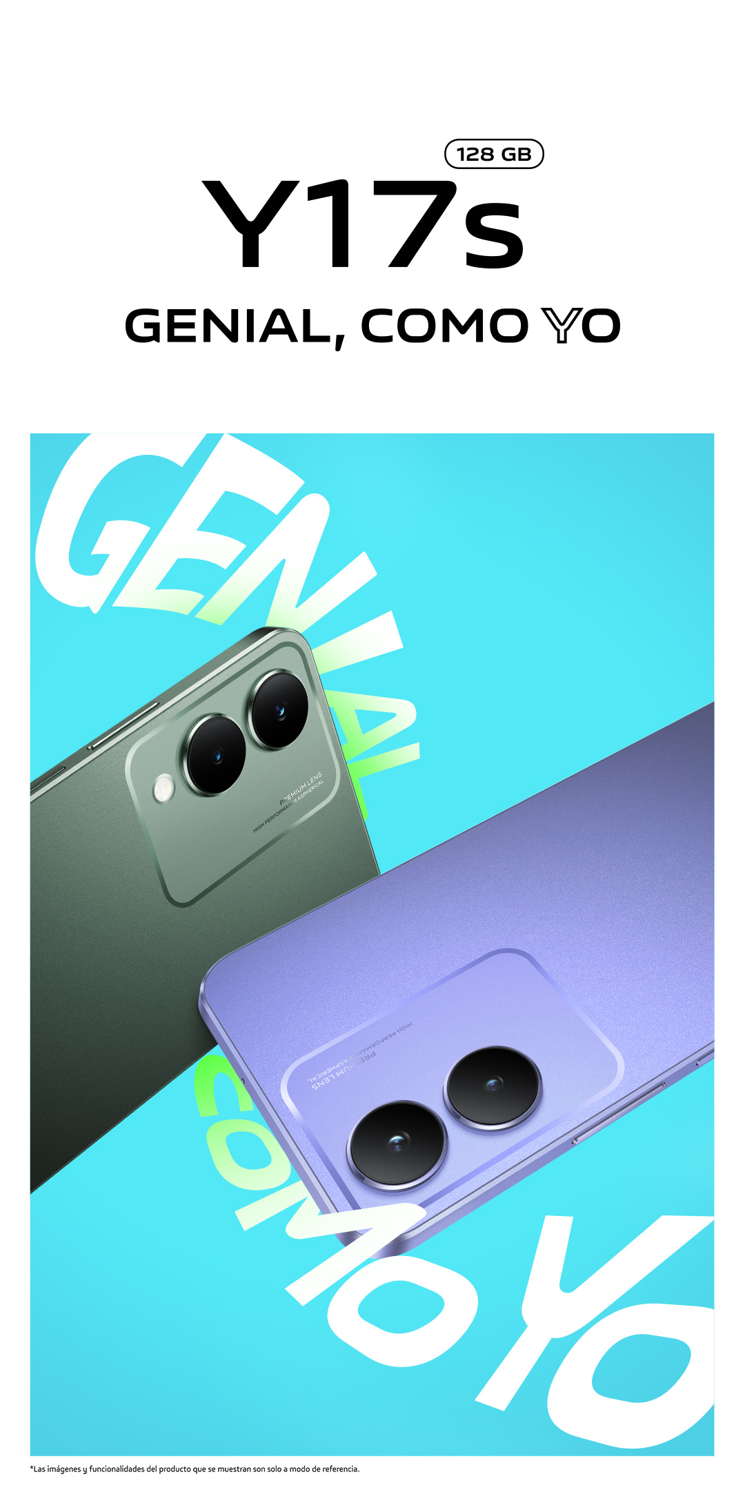 vivo Y17s | Diseño moderno con 128 GB de almacenamiento y certificación ...