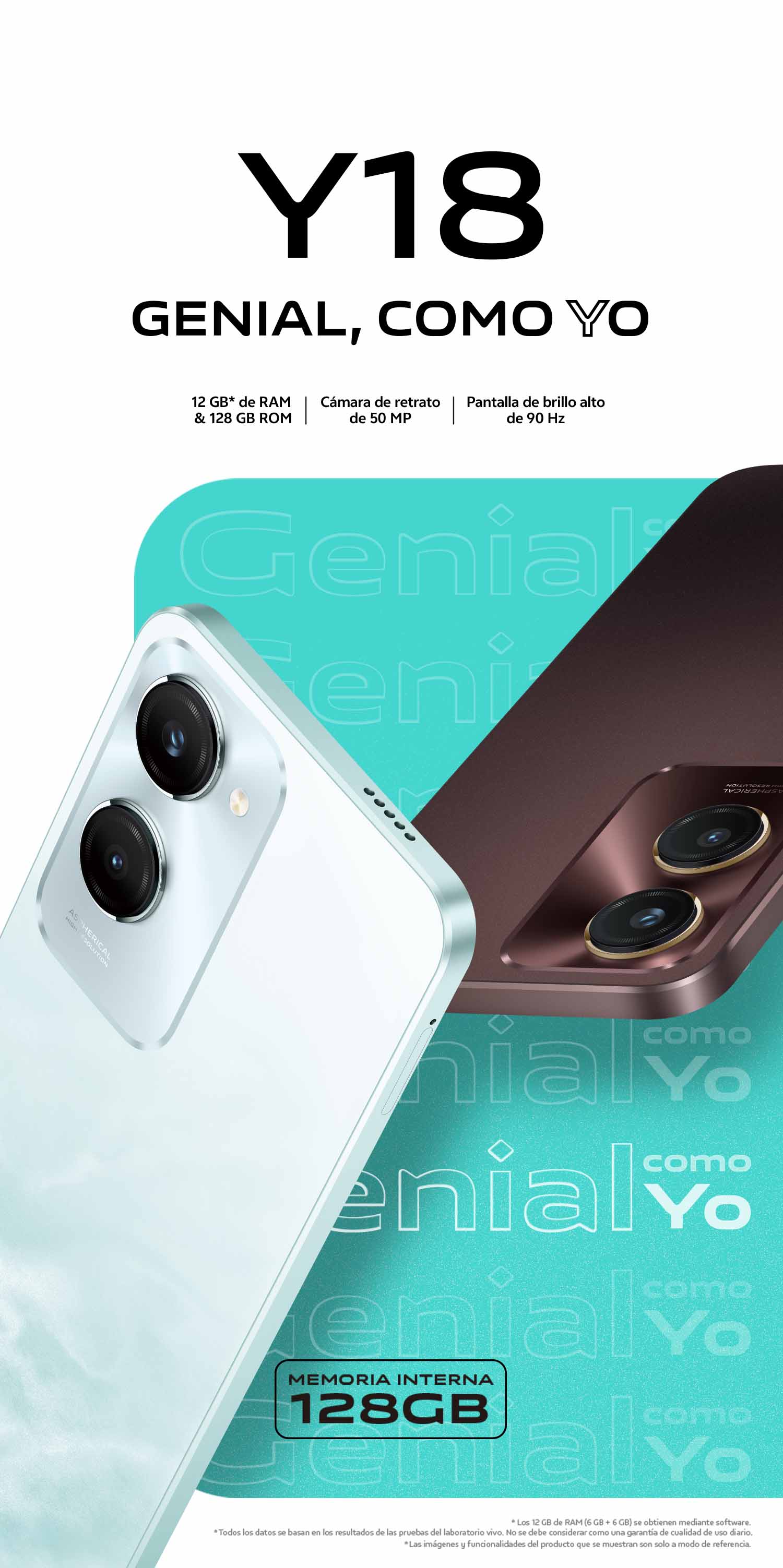vivo Y18 | 12 GB de RAM, 128 GB de ROM, cámara de 50 MP y pantalla de 90 Hz