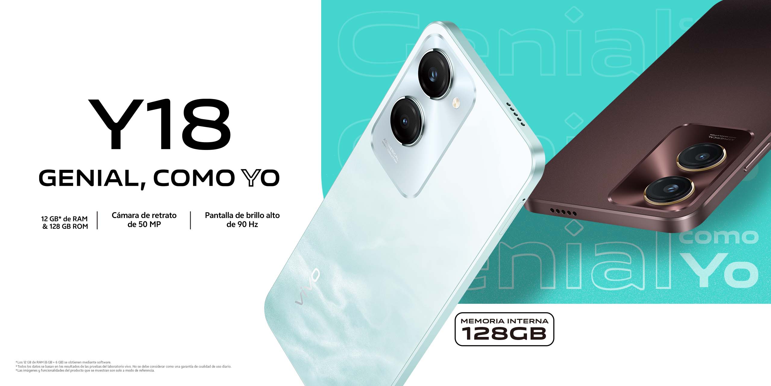vivo Y18 | 12 GB de RAM, 128 GB de ROM, cámara de 50 MP y pantalla de 90 Hz